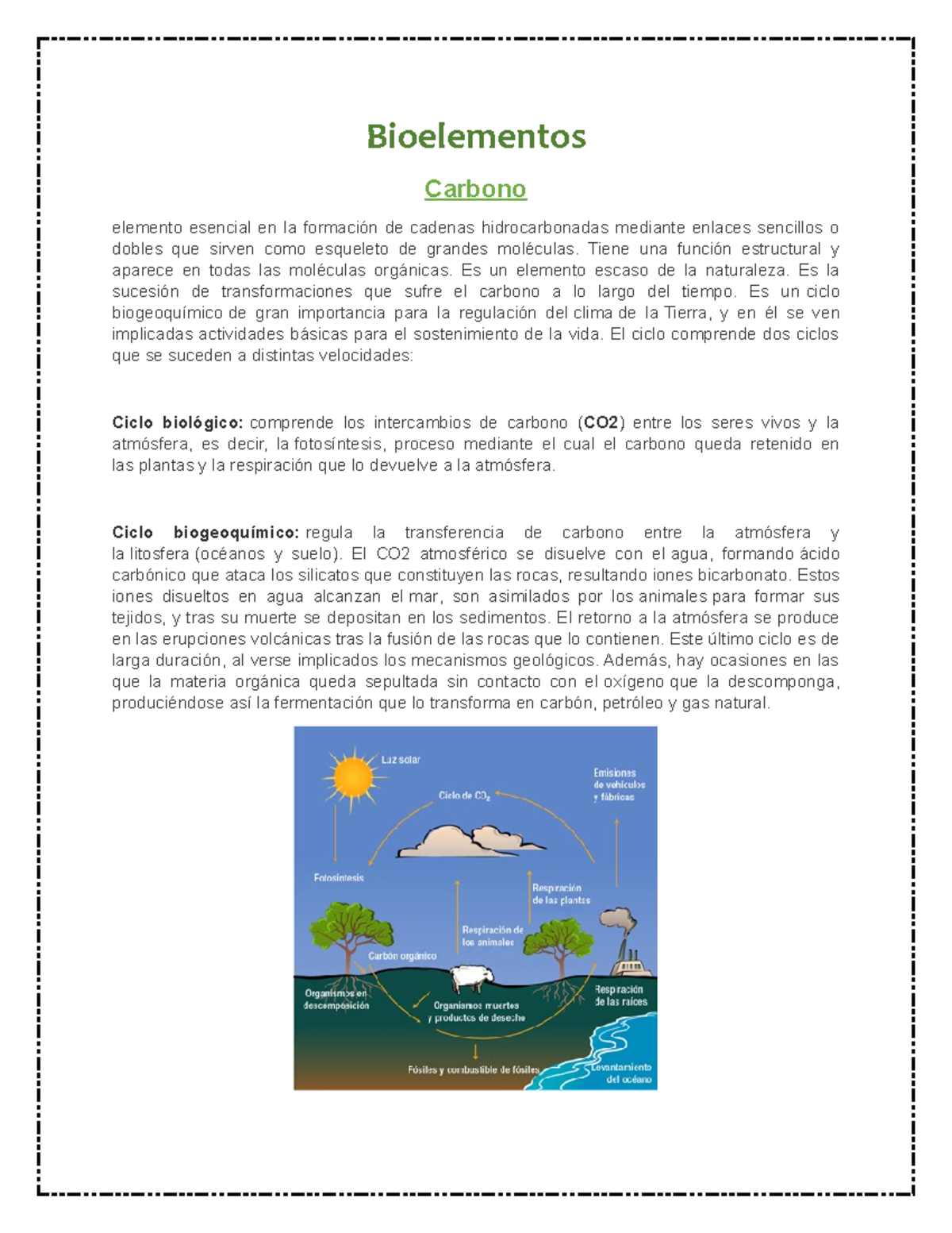 Bioelementos - notas - Bioelementos Carbono elemento esencial en la ...