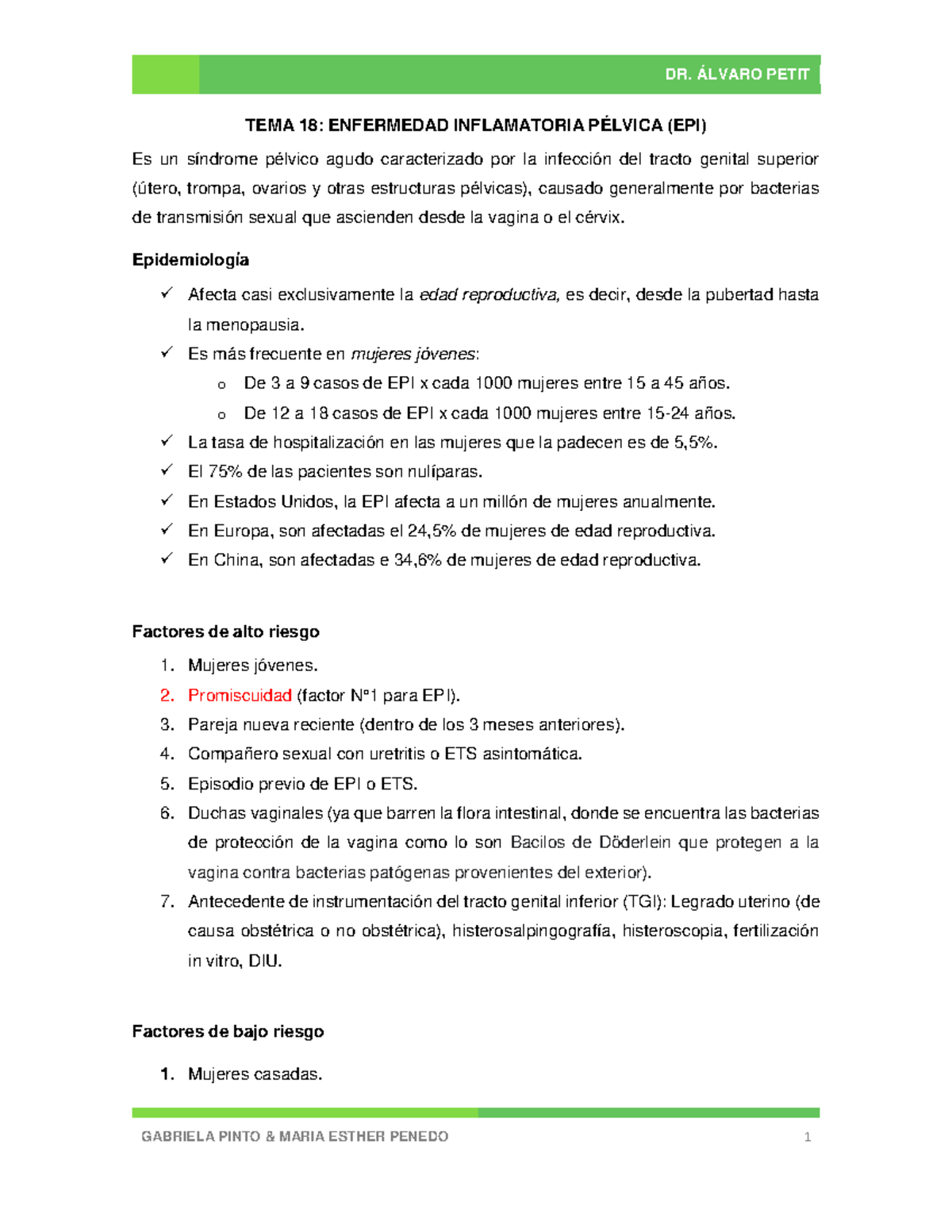 4- Enfermedad Pelvica Inflamatoria - TEMA 18: ENFERMEDAD INFLAMATORIA ...