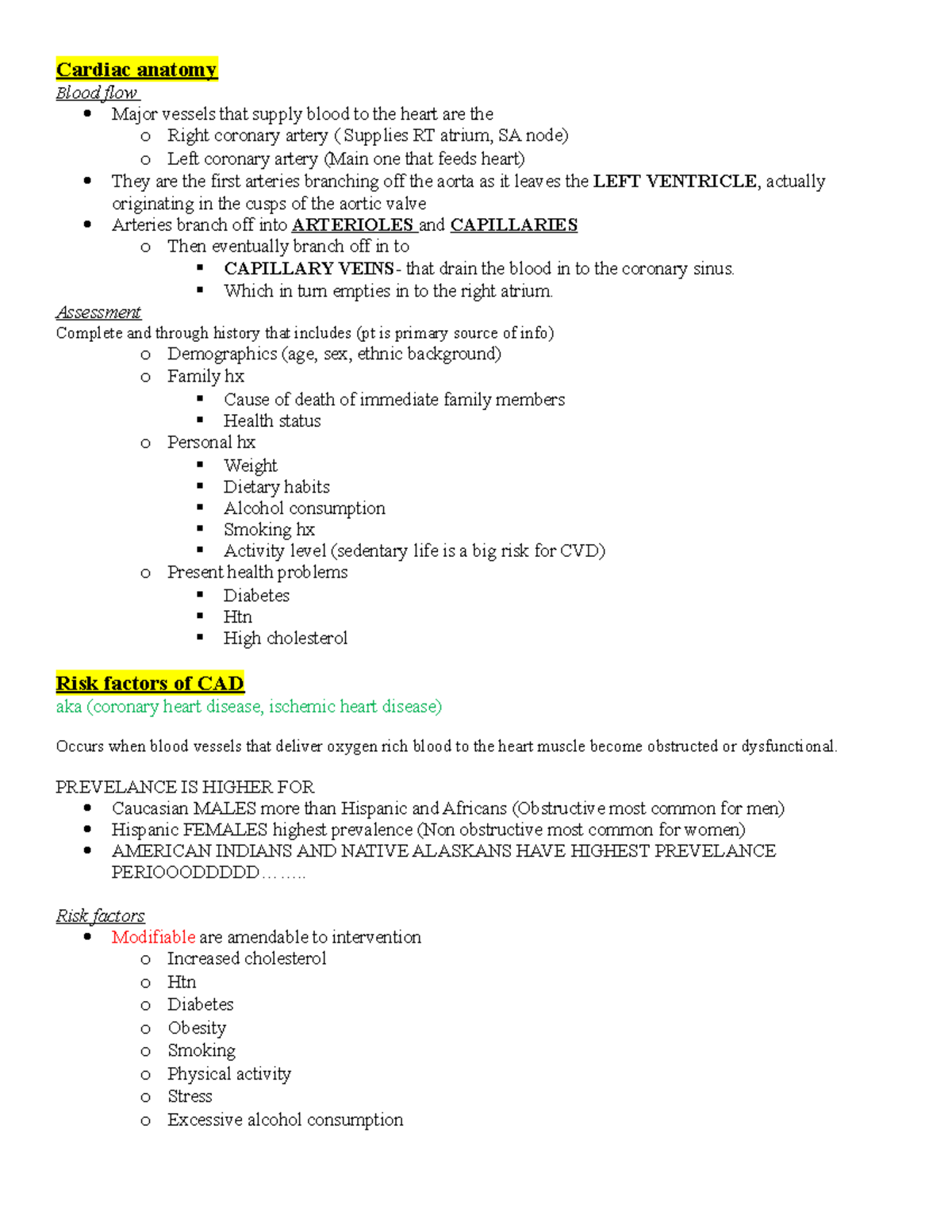 Med Surg exam 3 - cardiac study guide - Cardiac anatomy Blood flow ...