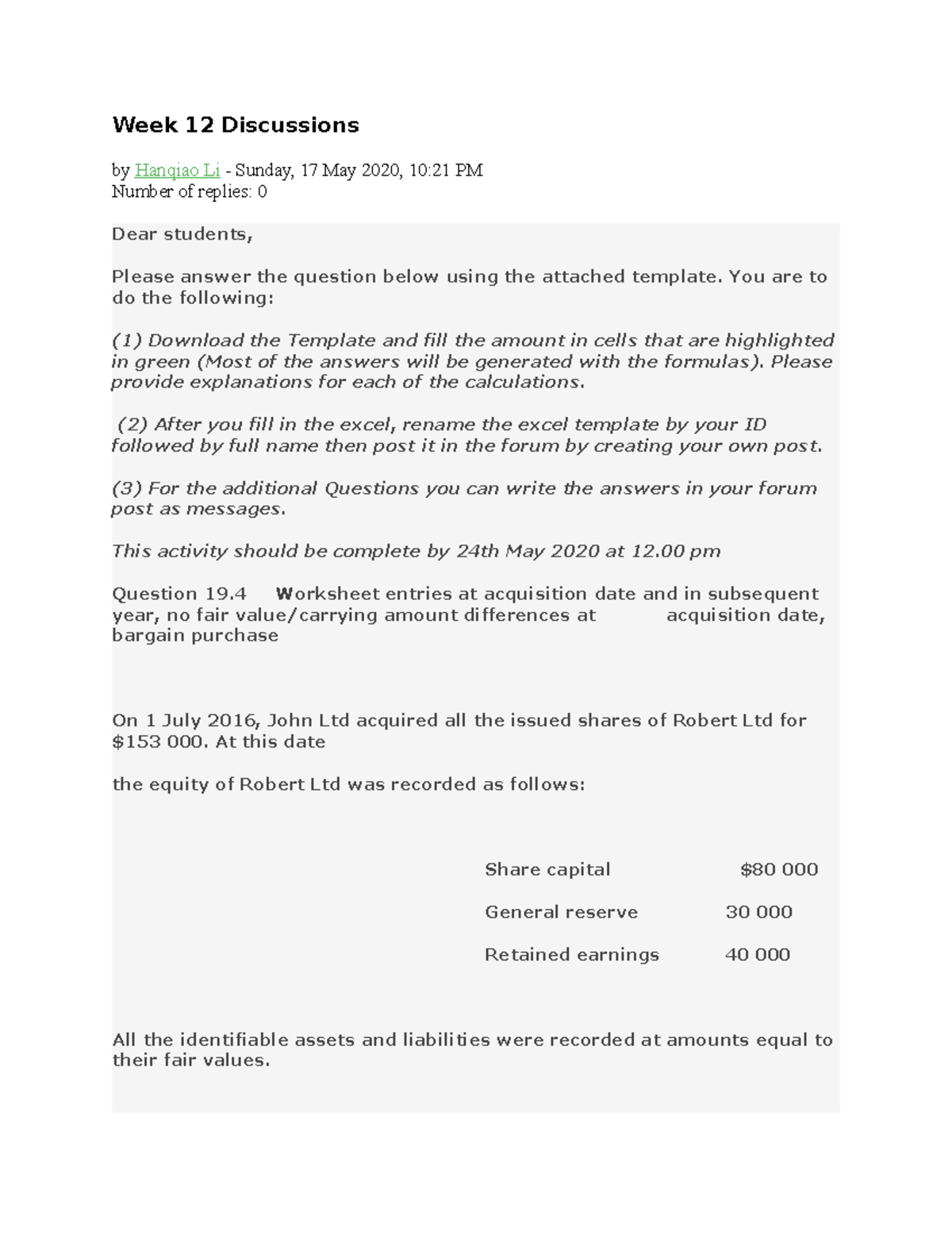 AF210 WK 12 DIS - tutorial - Week 12 Discussions by Hanqiao Li - Sunday ...