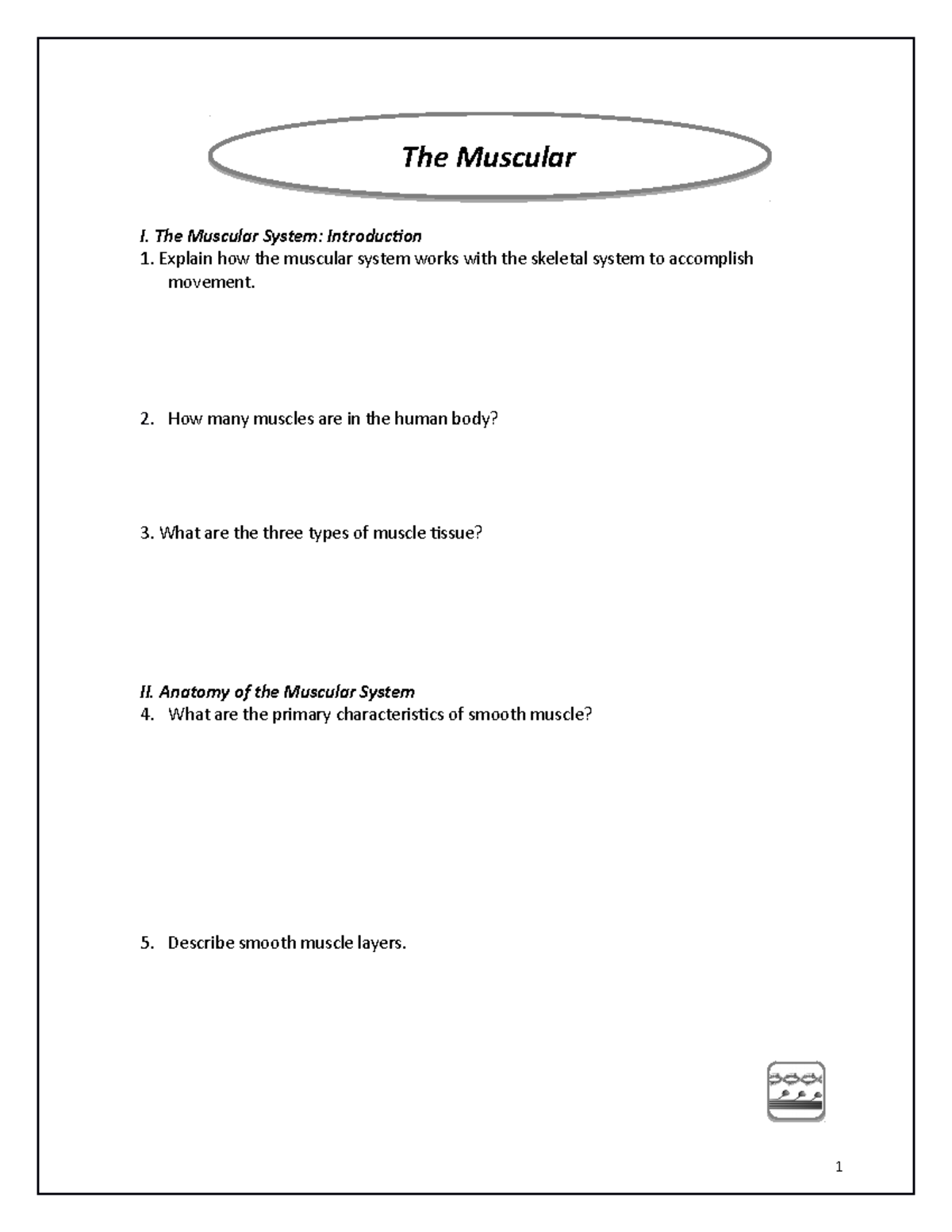 Chapter 7 Muscular Sys Notes - I. The Muscular System: Introduction 1 ...