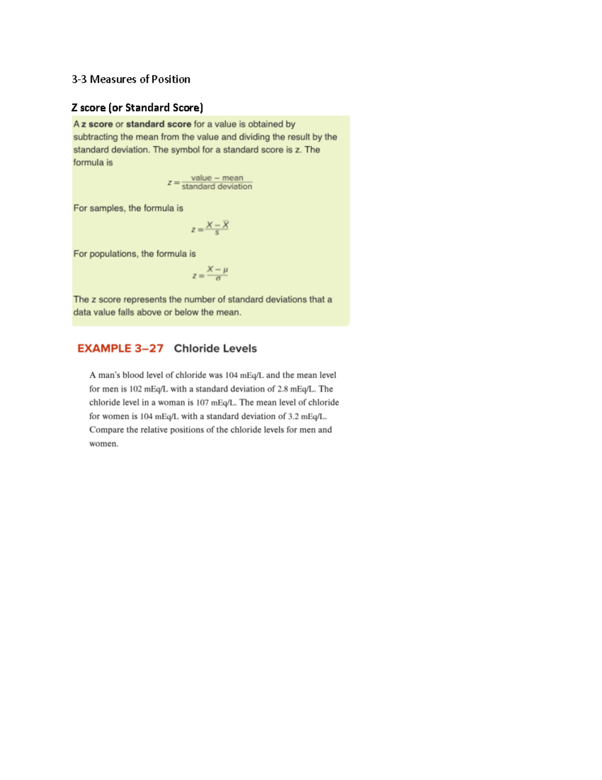 3-3 Measures of Position - MATH 6382 - Studocu