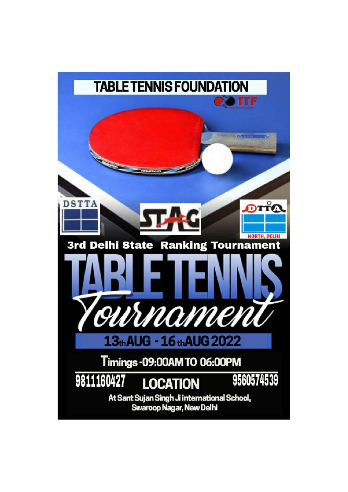 External Event- Table Tannis Competition by DTTA ( North) - TABLE ...