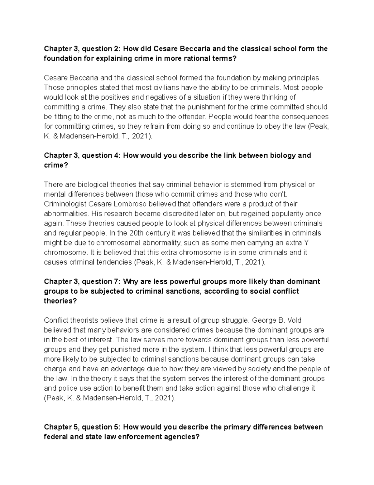 SAA week 2 - intro to criminal justice SAA assignment week 2 teacher ...