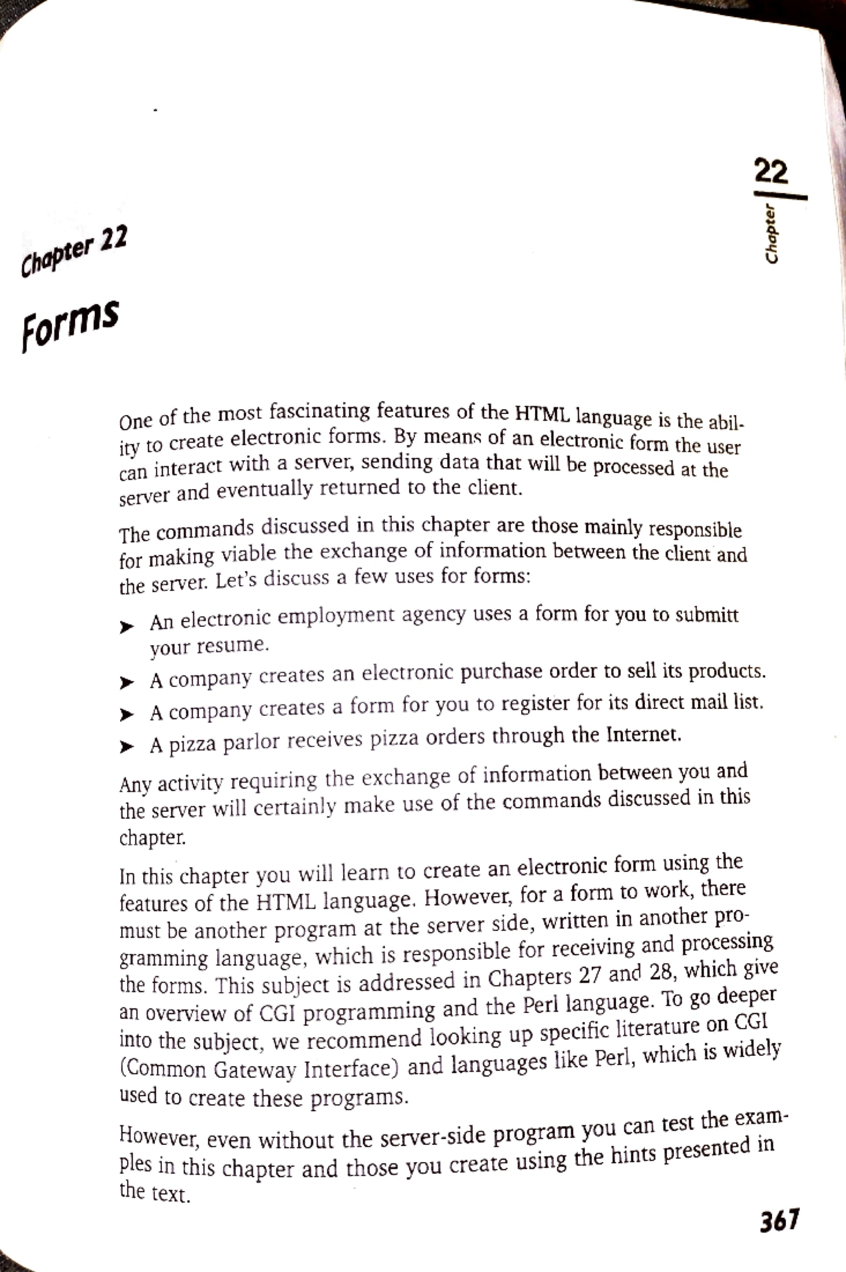 Chapter 22 Forms - Chopter 22 Forms One of the most fascinating ...