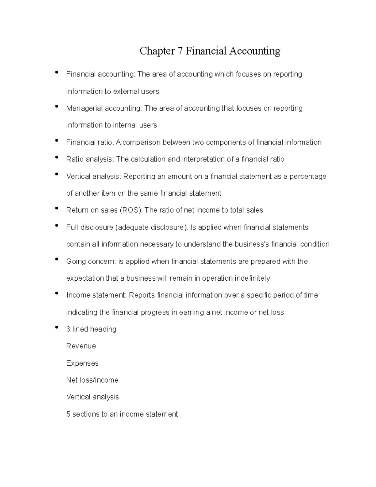 Chapter 7 Financial Accounting - Chapter 7 Financial Accounting ...