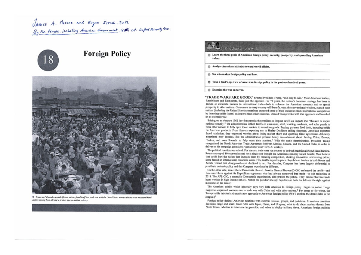 Lecture Readings - Topics in International Politics - Studocu