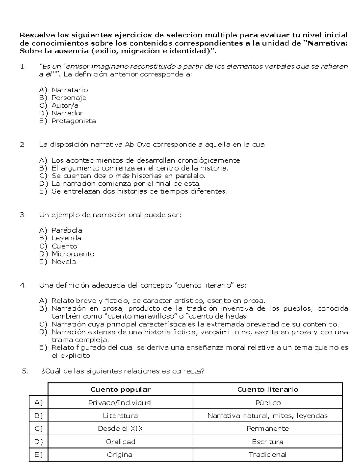 Diag len - ejercicios varios - Resuelve los siguientes ejercicios de ...