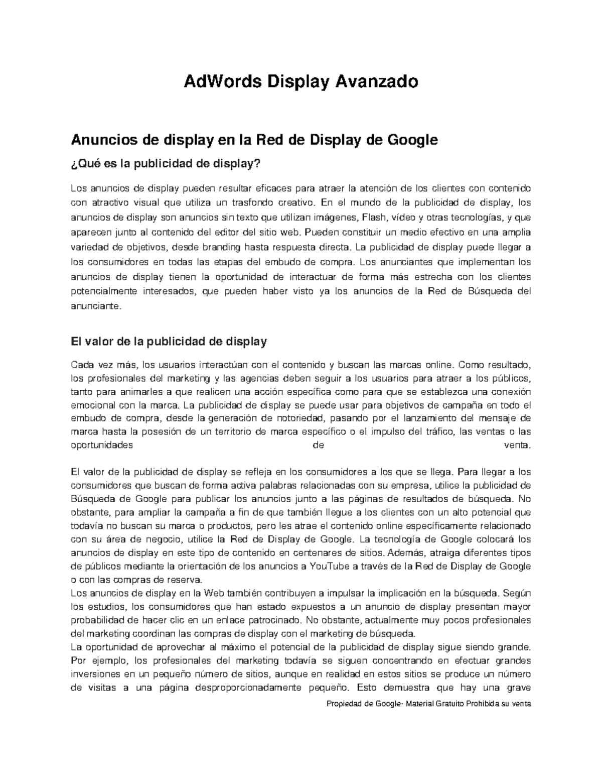 Ad Words Display Avanzado - AdWords Display Avanzado Anuncios de ...