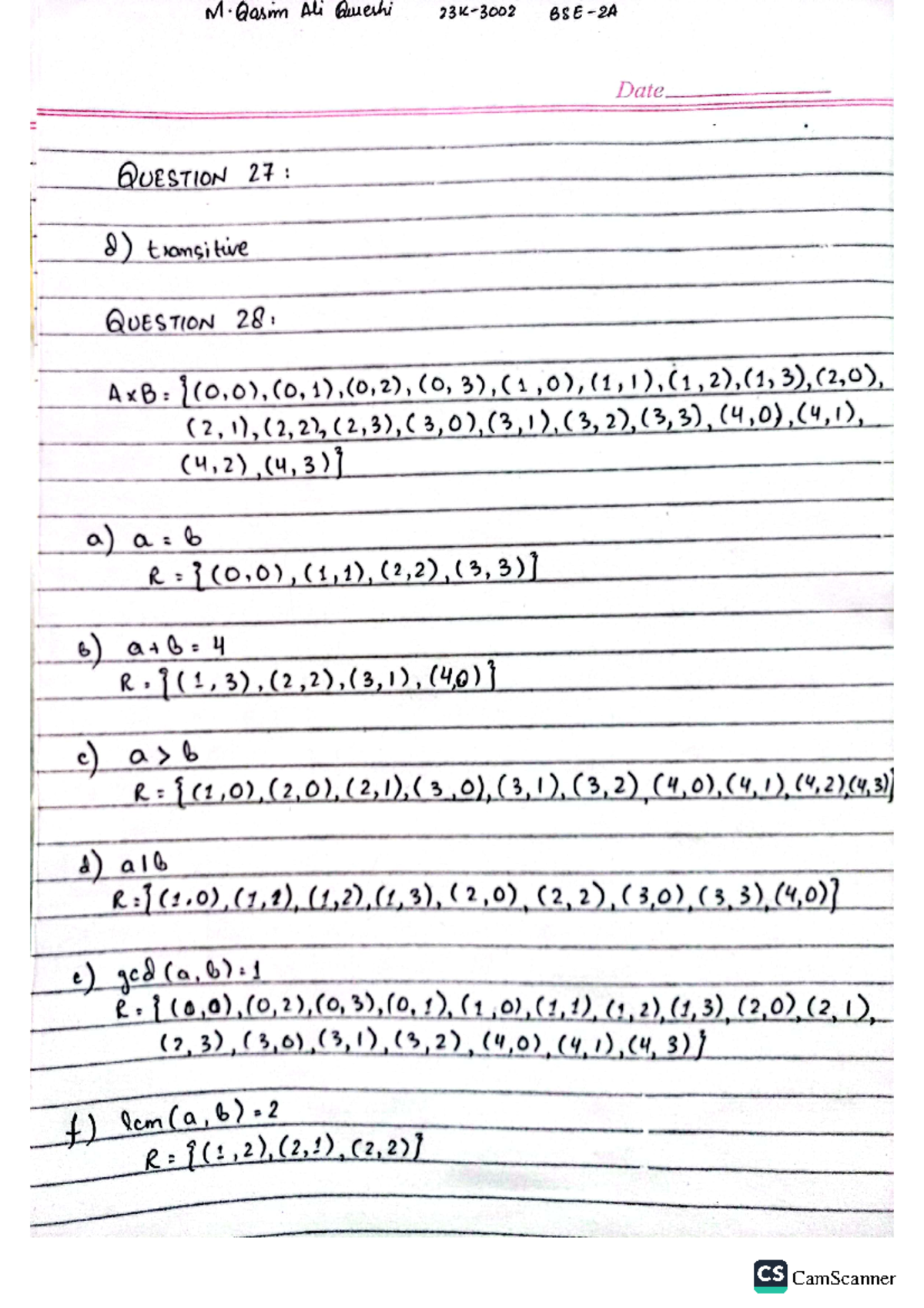 DIS-(27-35) assignment 2 - Discrete Mathematics - Studocu