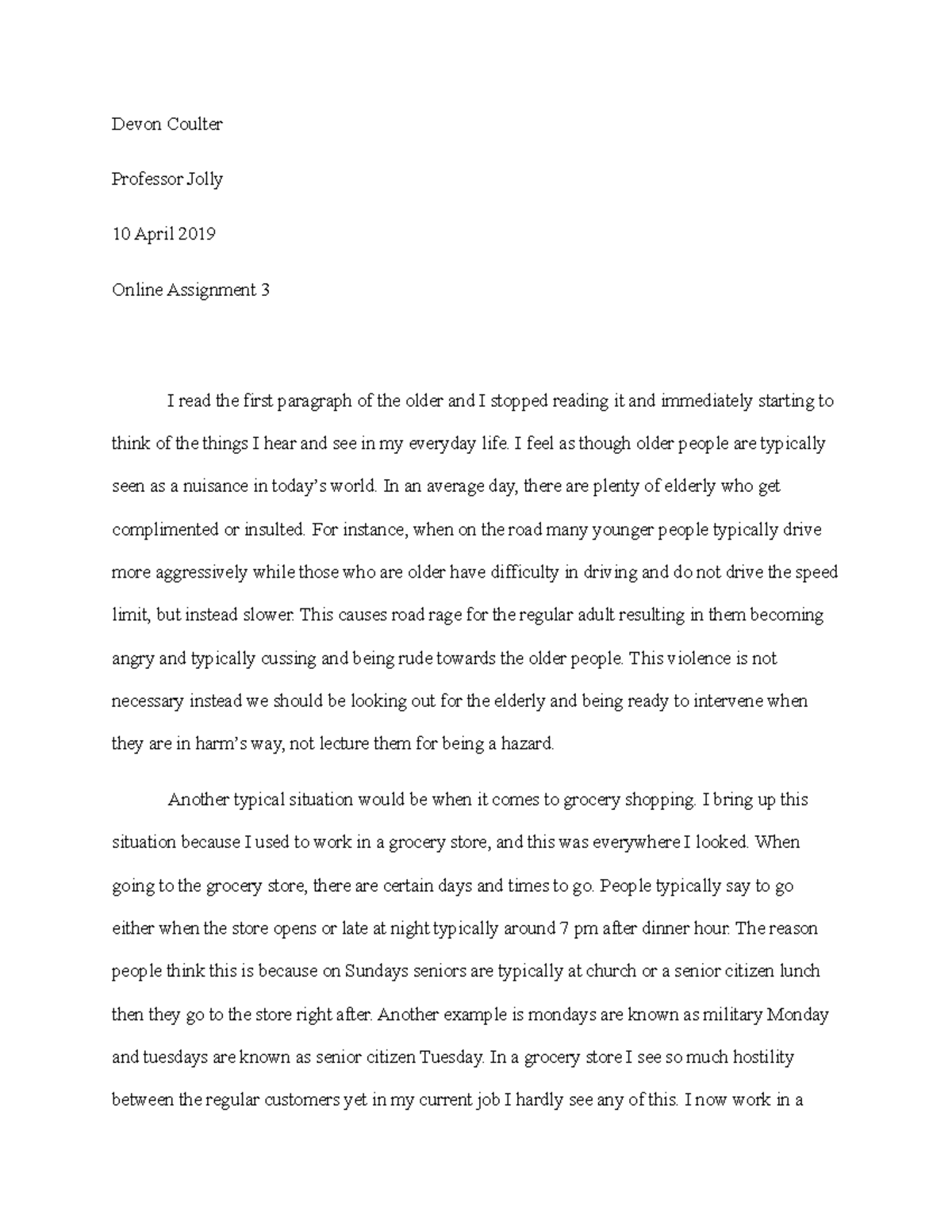 Assignment 3 - Online Psychology Article Research - Devon Coulter ...