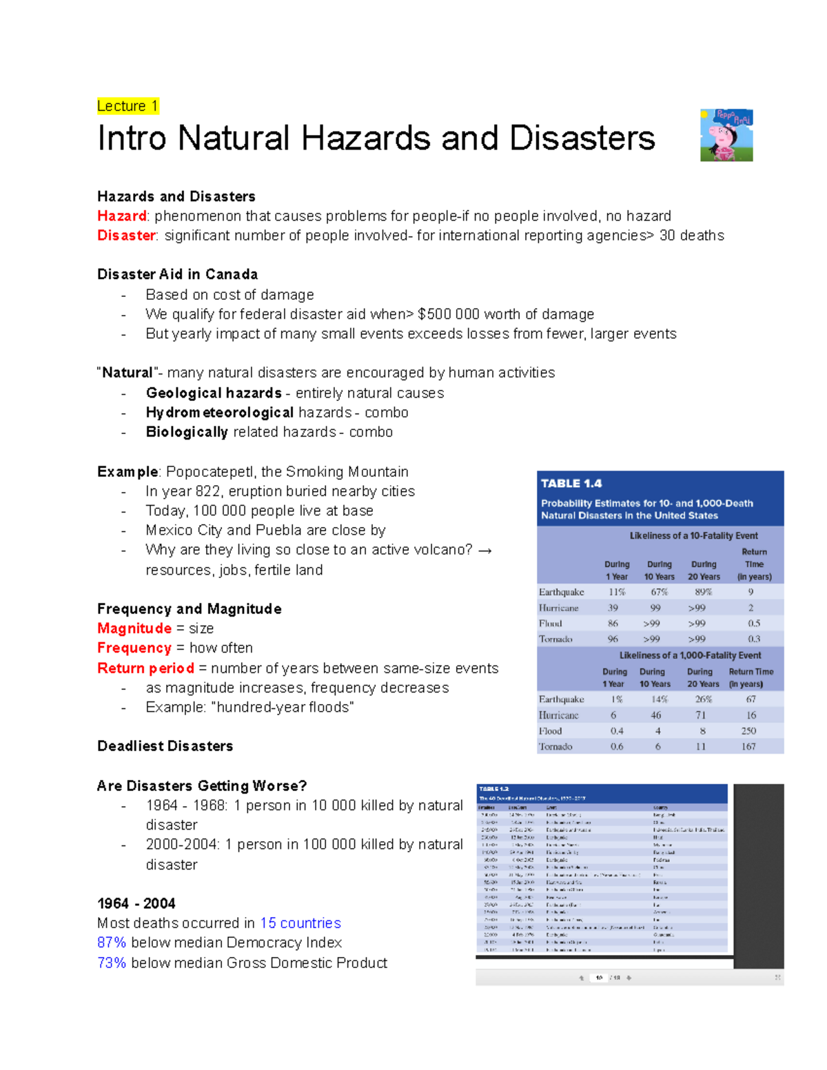 Earth Science 2GG3, Lecture 1-15, Midterm Notes!!! - Lecture 1 Intro ...