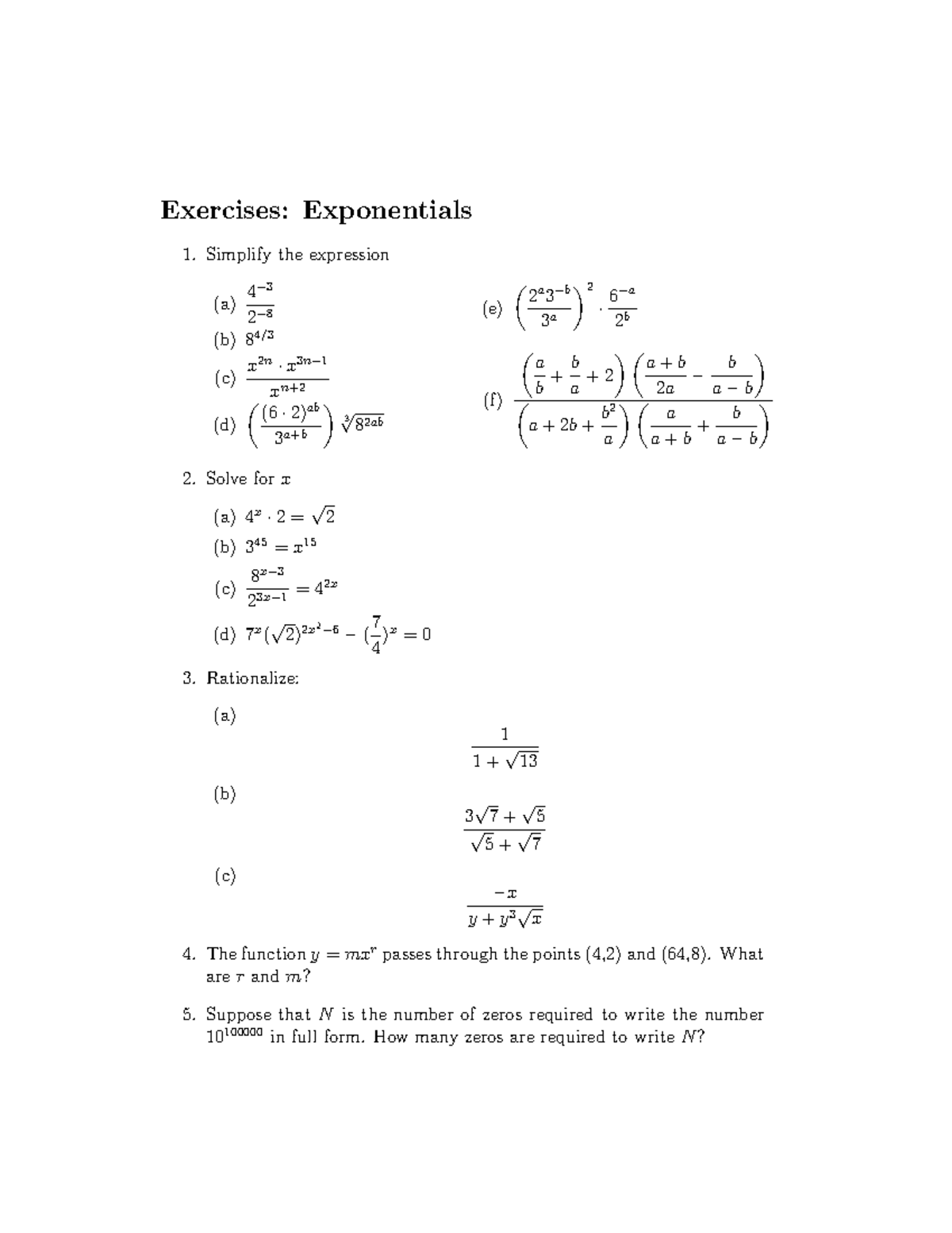 01-Exponentials- Assignment FALL TERM 2018 - Exercises: Exponentials ...