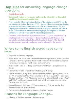 Full FTA Revision - CIE AS English Language - Peer review checklist for ...