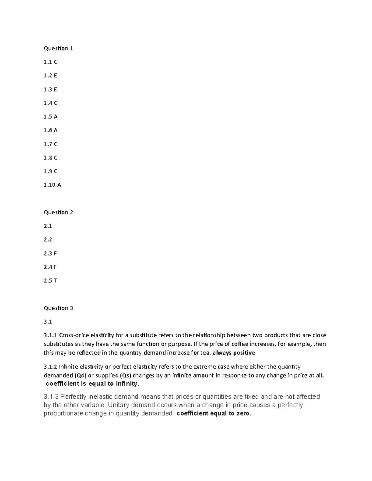 Assignment ECO20A2 - study notes - 1 C 1 E 1 E 1 C 1 A 1 A 1 C 1 C 1 C ...