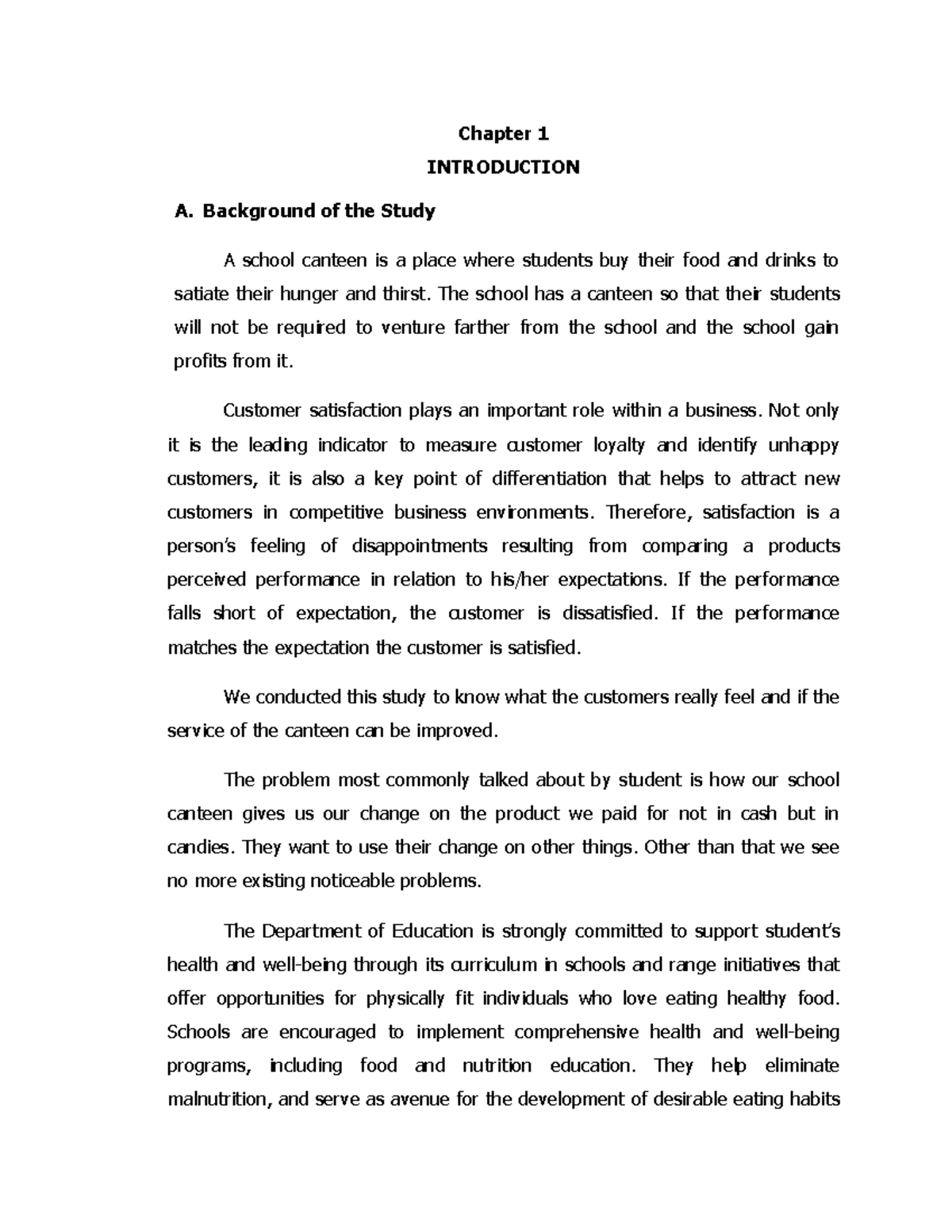 Scribd - quantitative-research-about-school-canteen.pdf - Chapter 1 ...