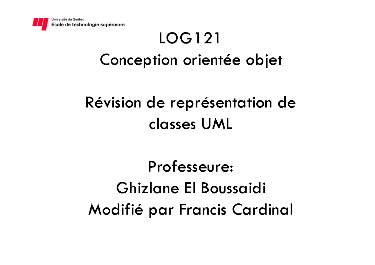 Log121Revision Diag Classes UML - - Studocu