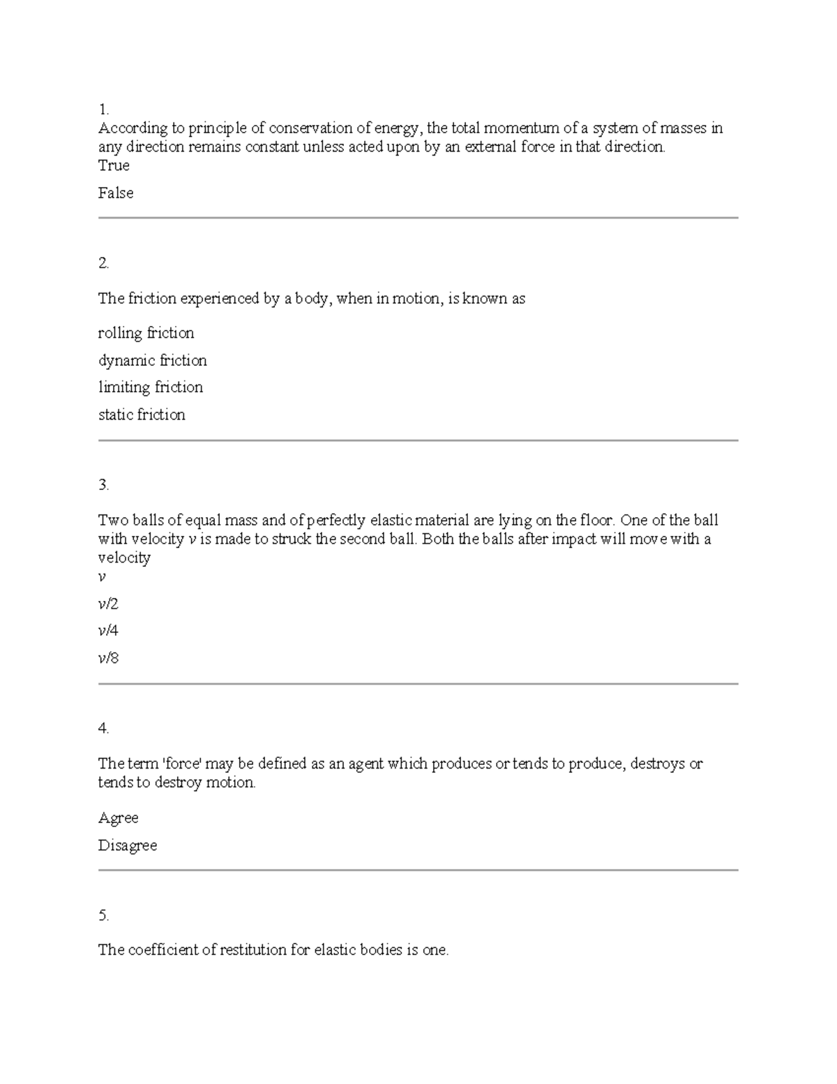 Mechanical Engineering: Engineering Mechanics for question and answer ...