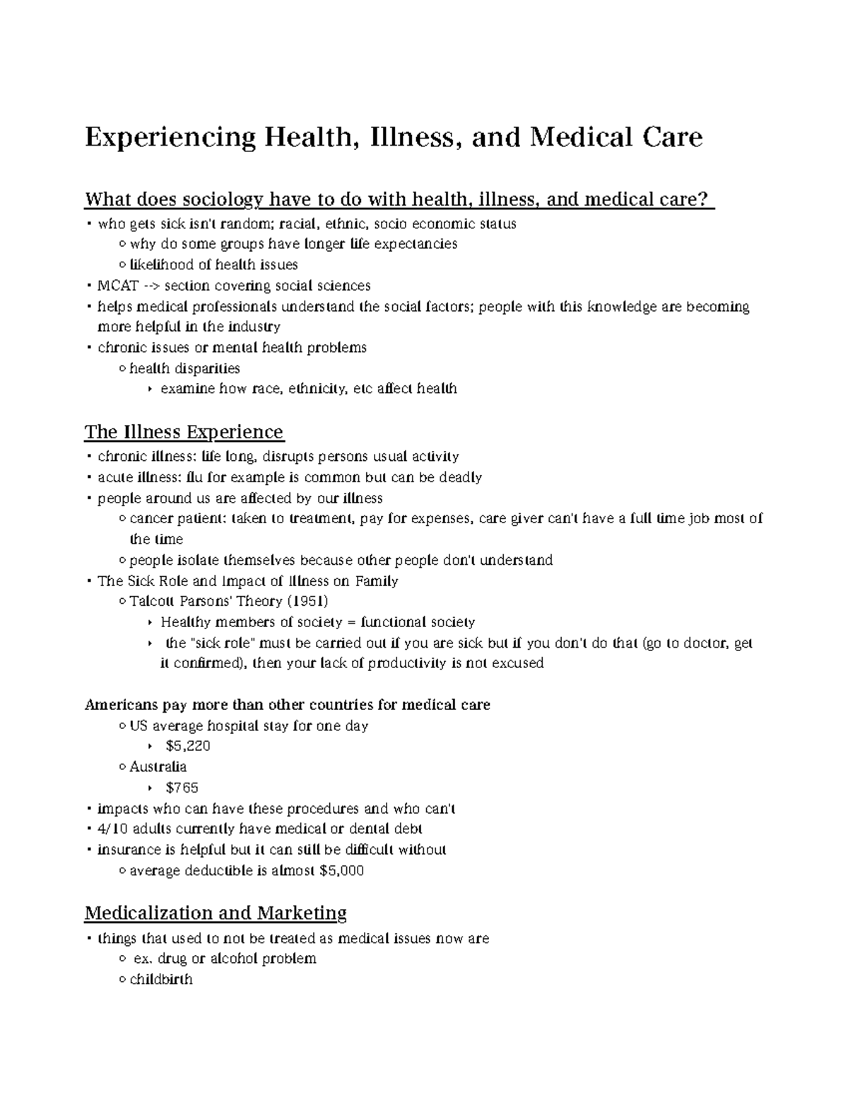 Ch 13. Health, Illness, and Medical Care - SOC 101 ...