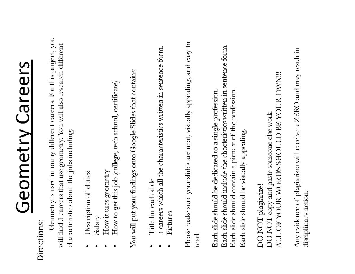 Lauren Jama - geometry careers - Geometry Careers Directions: Geometry ...