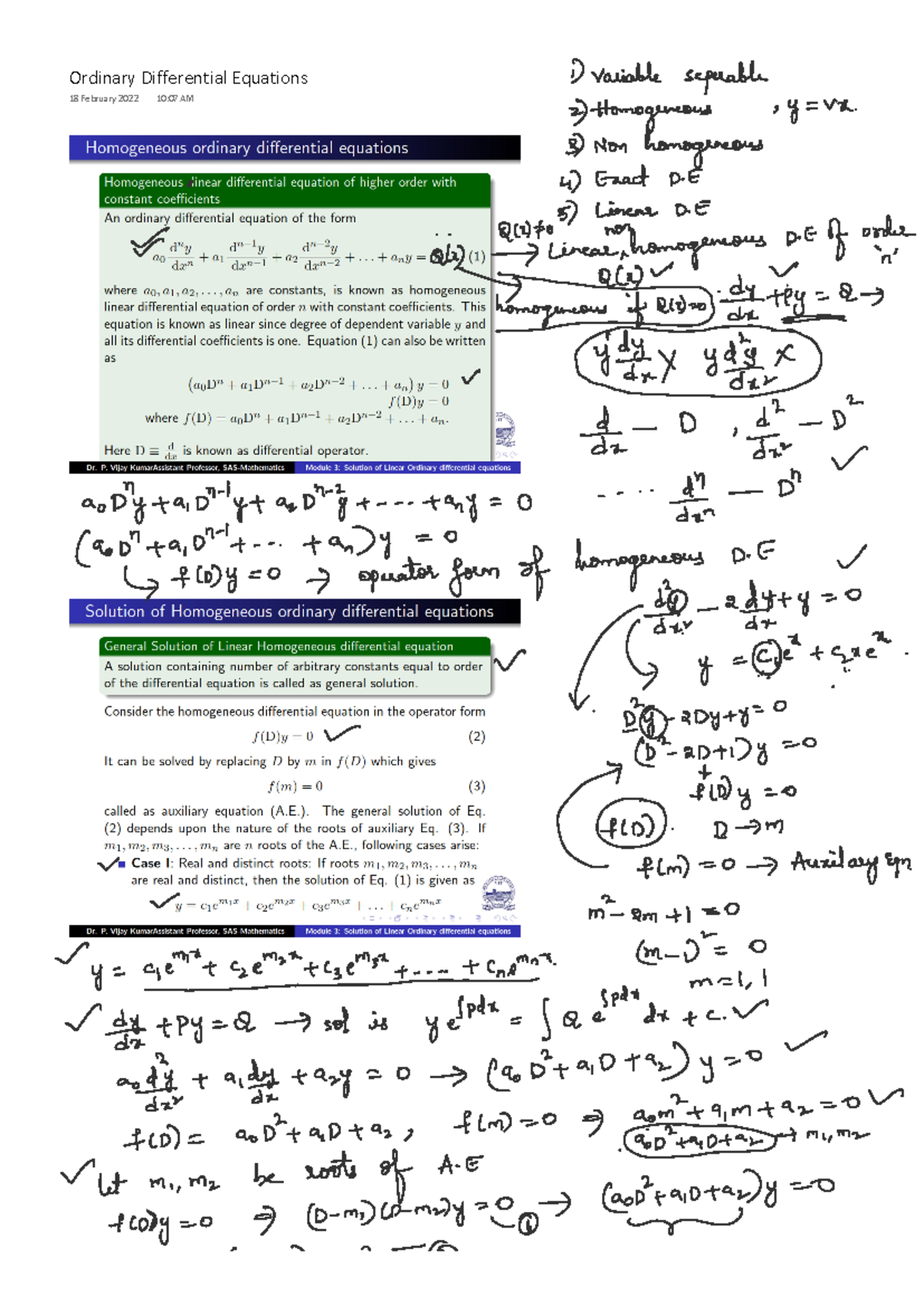 DET Module 1 Complete lec notes - Differential Equations and transforms ...