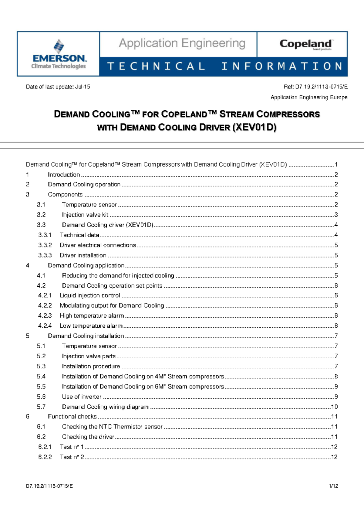 Demand cooling for copeland stream compressors demand cooling driver ...