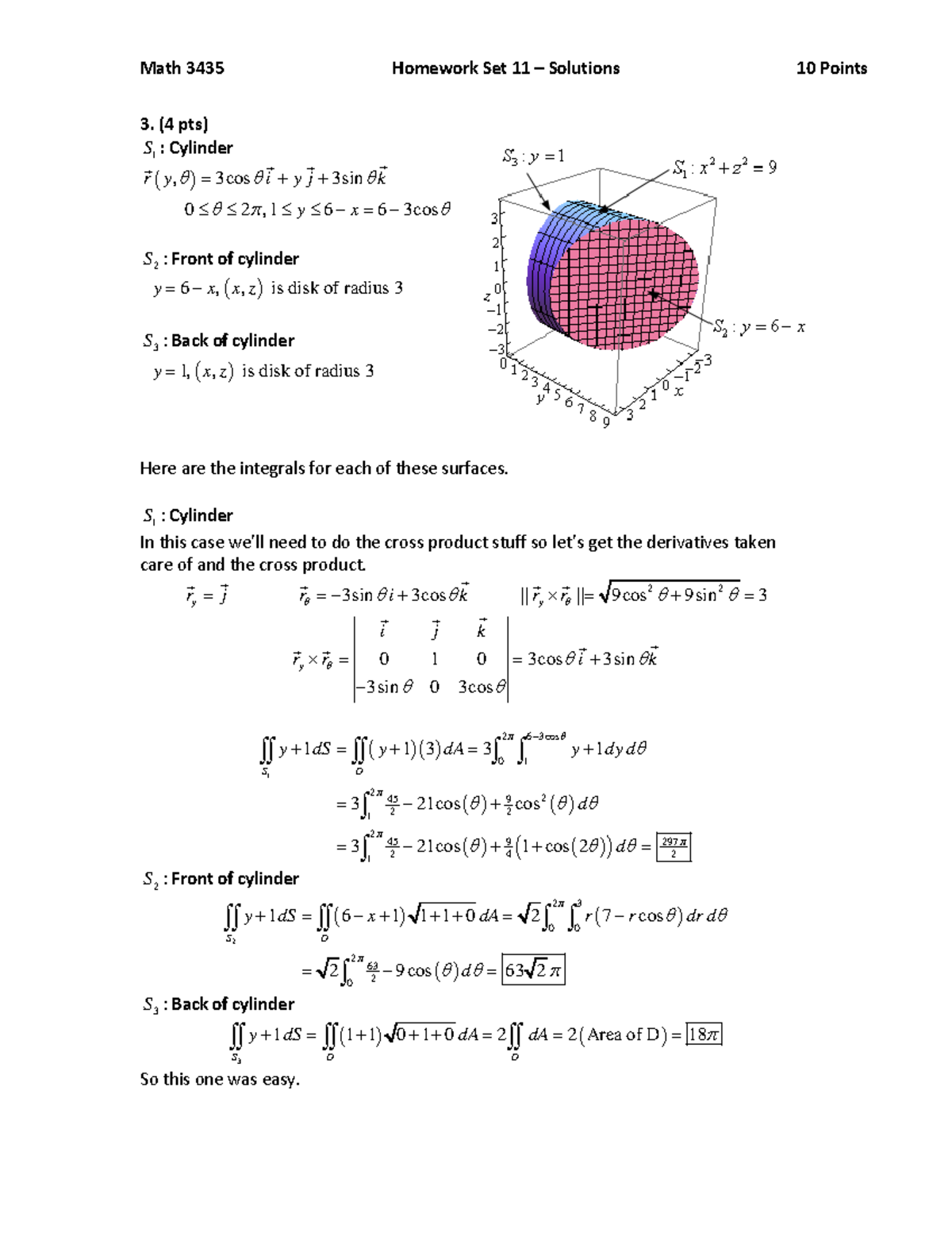 Hw 11 fall 2016 answers - Math 3435 Homework Set 11 Solutions 10 Points ...