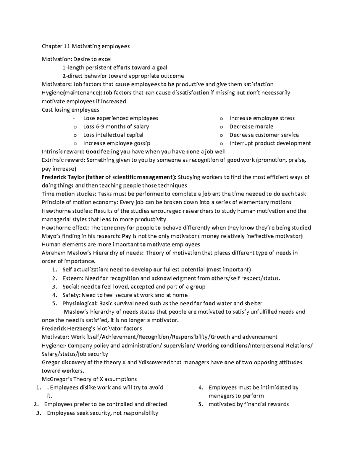 Chapter 11 Motivating employees - Chapter 11 Motivating employees ...