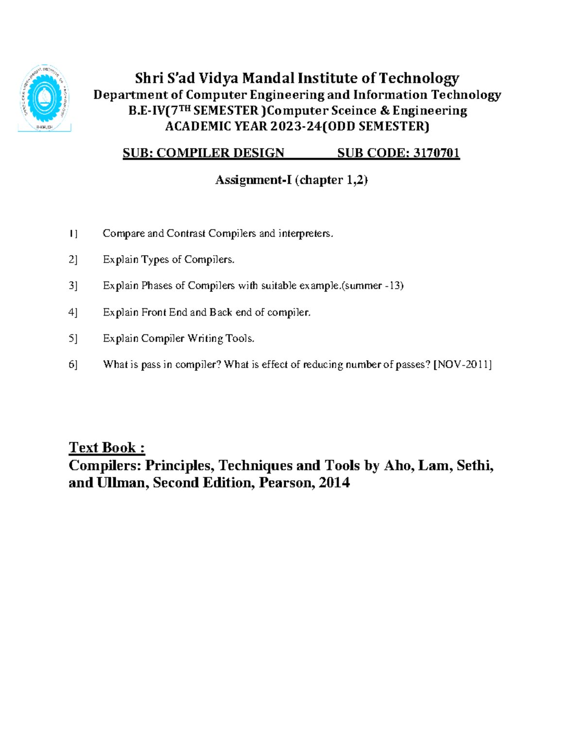 CD Assignement 23 24 - VCD GTU Previous Year Questions Chapter-1 1 ...