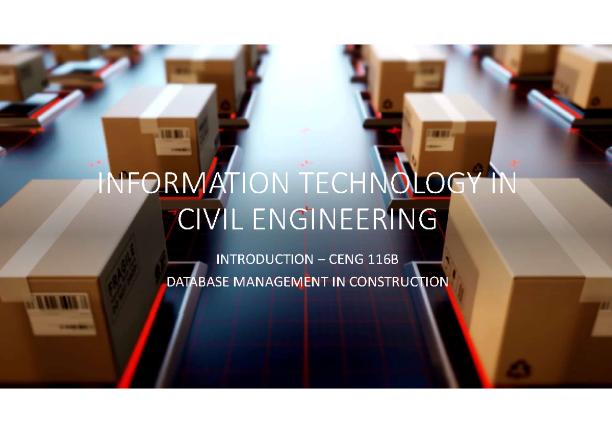 Lecture-2 - ICT AND ITS RELATION TO CONSTRUCTION - INFORMATION ...