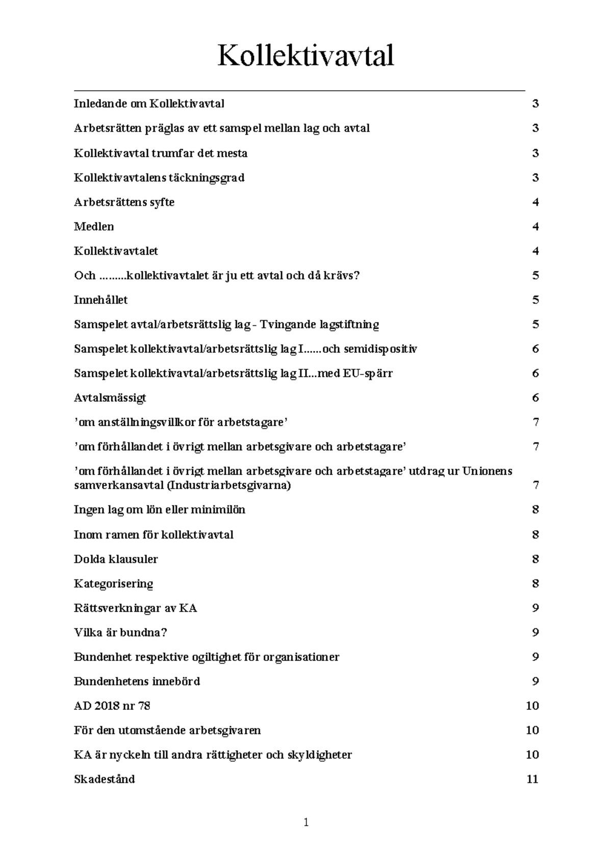CC - Kollektivavtal - Något dokument från CC:N, kommer inte ihåg vad ...