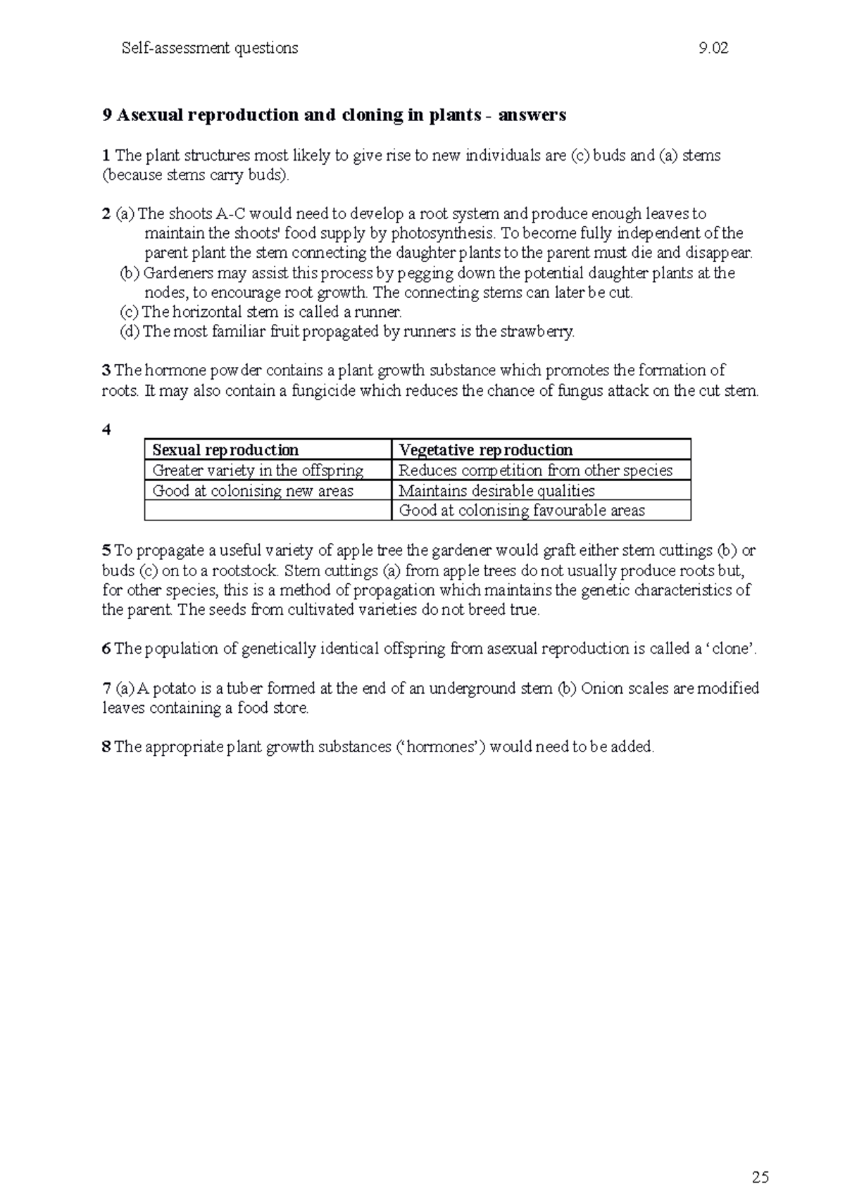 Asexual-reproduction-answers - 9 Asexual reproduction and cloning in ...