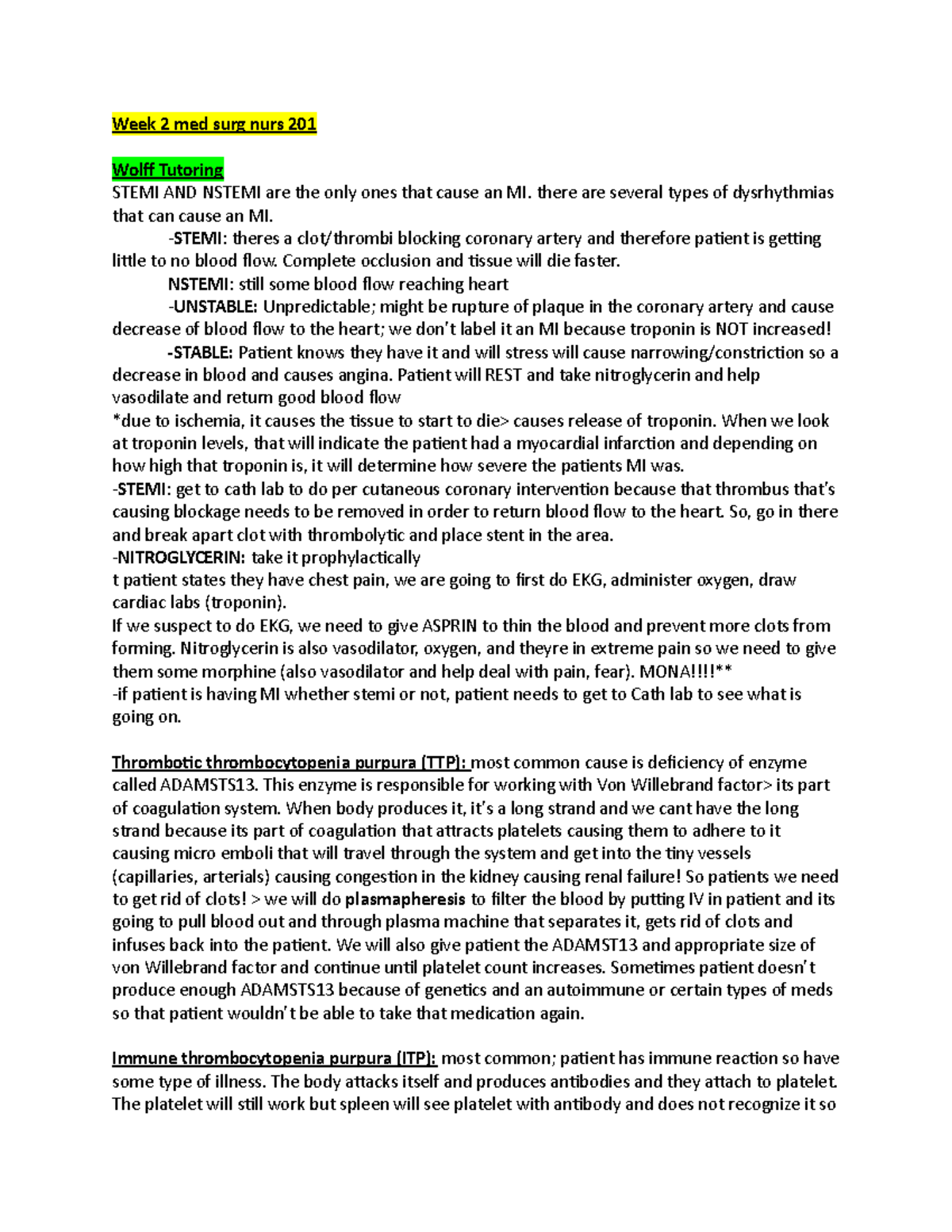 Nurs201Week 2 med surg nurs 201 - Week 2 med surg nurs 201 Wolff ... Nurs201Week 2 med surg nurs 201 - Week 2 med surg nurs 201 Wolff ...