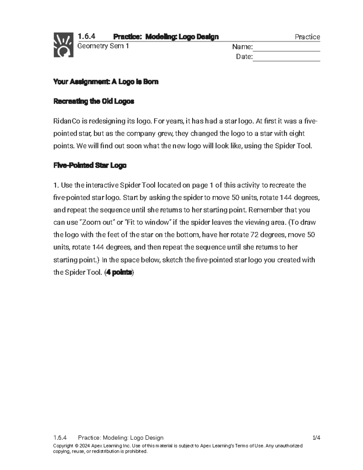 1.6.4 Practice - Modeling Logo Design (Practice) - Practice: Modeling ...