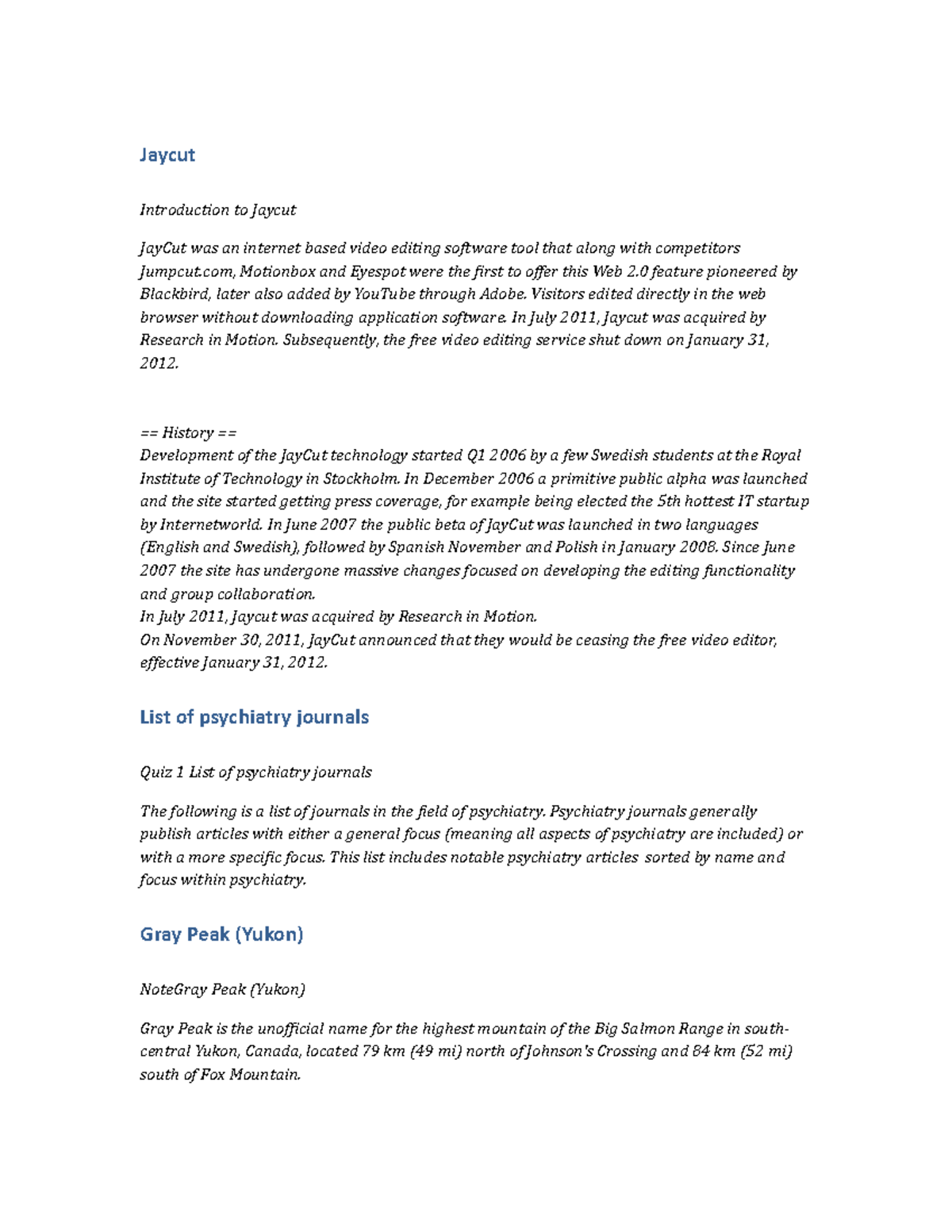 POLS157 Chapter Jaycut - Jaycut Introduction to Jaycut JayCut was an ...