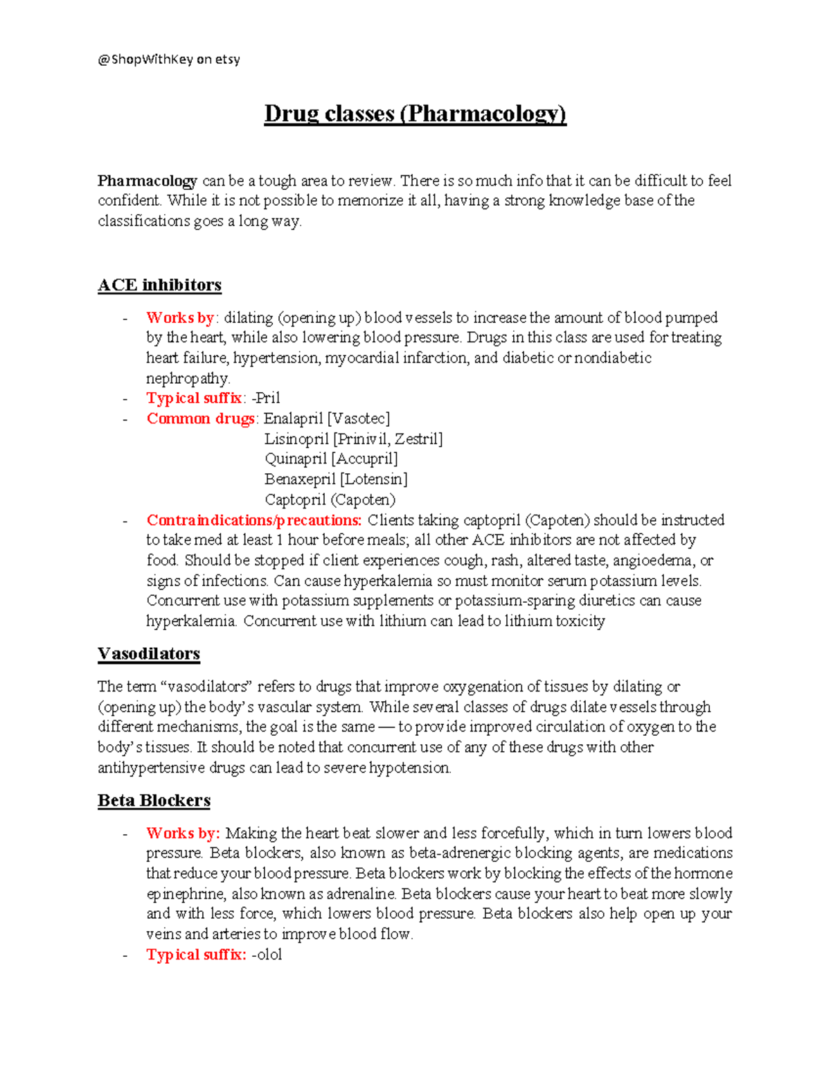 Drug Classes Pharmacology pt 1 - Drug classes (Pharmacology ...