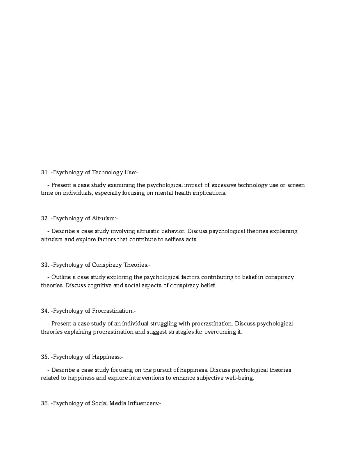 PHIL 10 - Practice quiz - Psychology of Technology Use:- Present a case ...