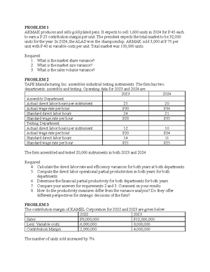 Aggregate-Planning - Exercise problems - ASSIGNMENT ON AGGREGATE ...