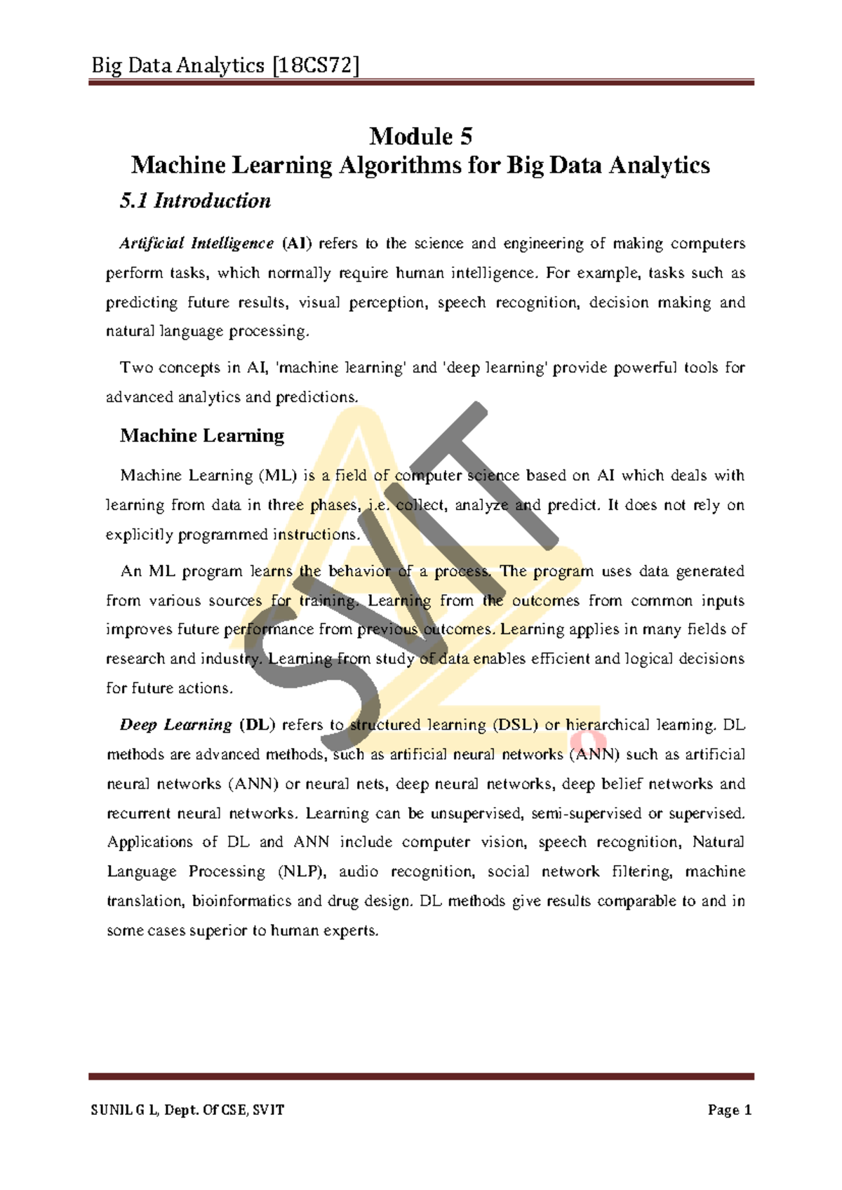 BDA Mod5@Az Documents - nofdsfdsfds - Module 5 Machine Learning ...