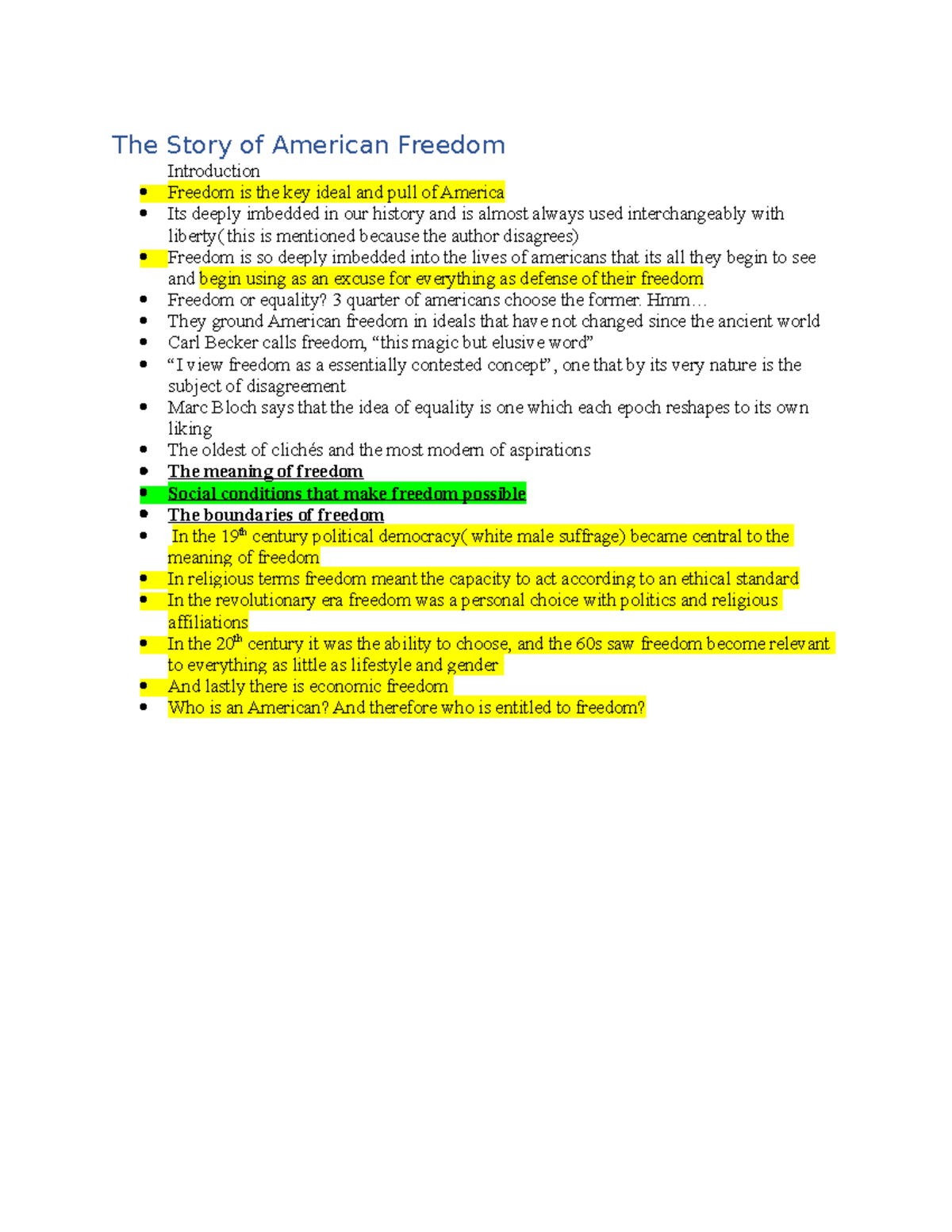 Story of American Freedom Introduction - They ground American freedom ...