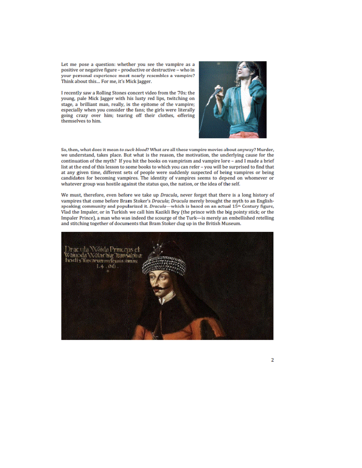 HUM 100 Dracula Lesson One part 2 - 100 - Studocu