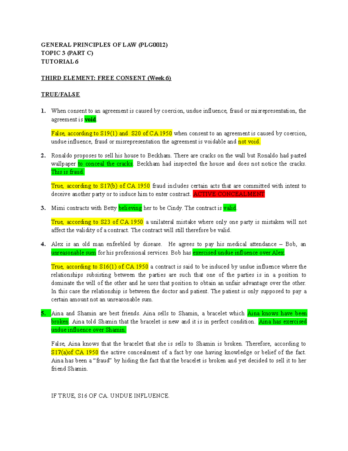 TUT 6 - Topic 3 (PART C) - sample - GENERAL PRINCIPLES OF LAW (PLG0012 ...