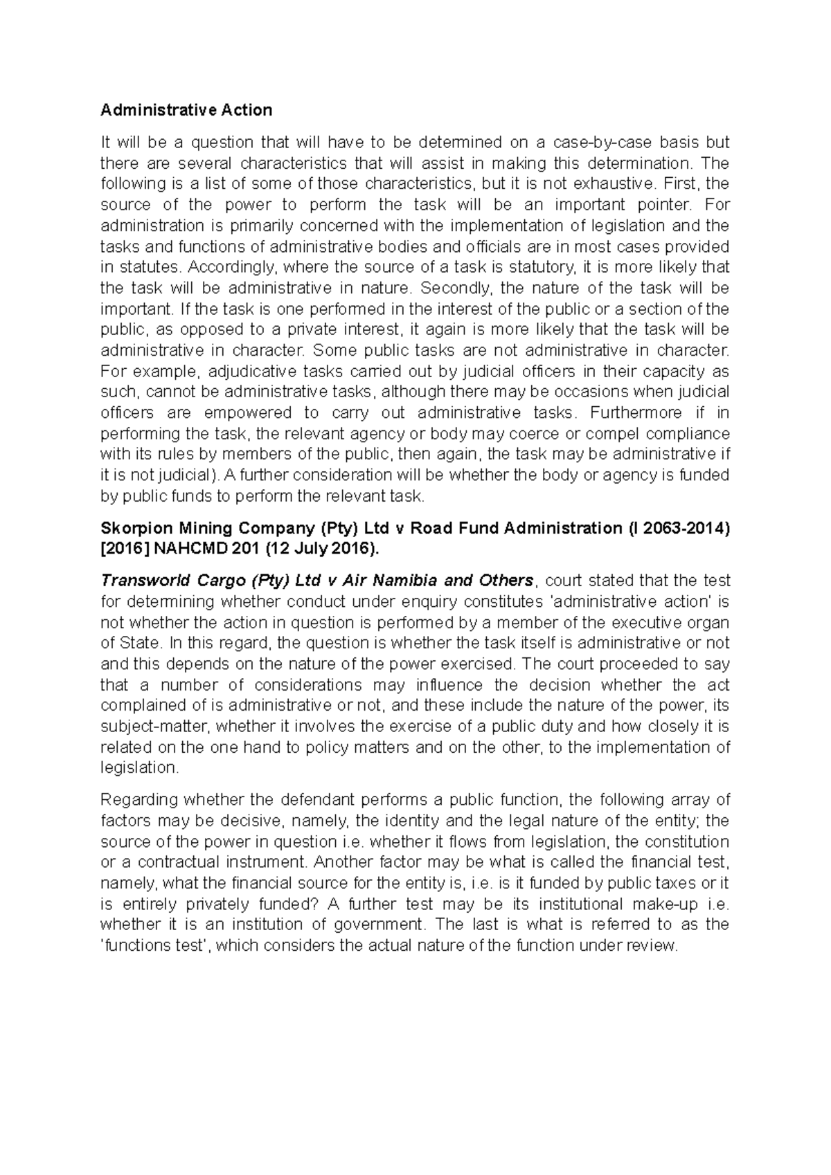 Administrative Action - Administrative Law - UNAM - Studocu