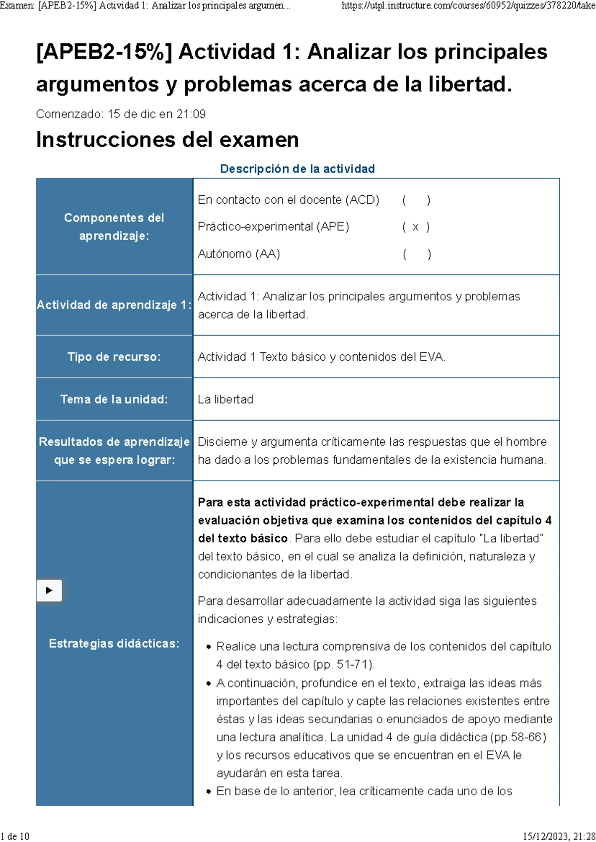 Examen [AAB01] Cuestionario 2 - [AAB01] Cuestionario: Responda las preguntas planteadas a fin de ...