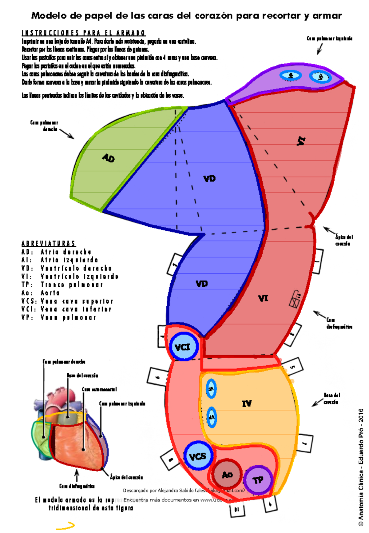 Corazon para armar a 59403 downloadable 5019598 - 4 Modelo de papel de ...