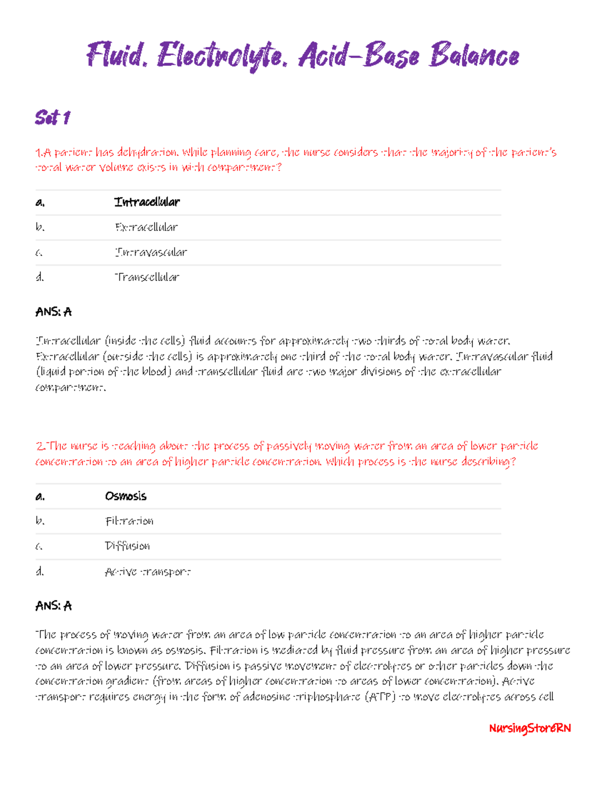 11- Fluid, Electrolyte, Acid Base Balance - Fluid, Electrolyte, Acid ...