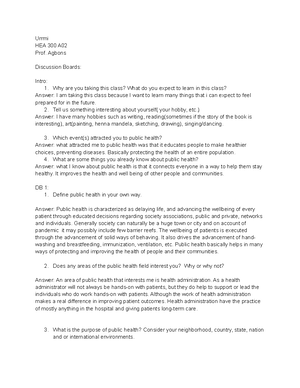 HEA 300 Final Exam Review Areas To Study - Injections of antibodies may ...