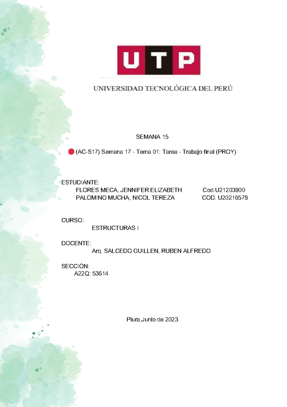 TA Final - adddd - ####### SEMANA 15 ####### 🔴 (AC-S17) Semana 17 ...