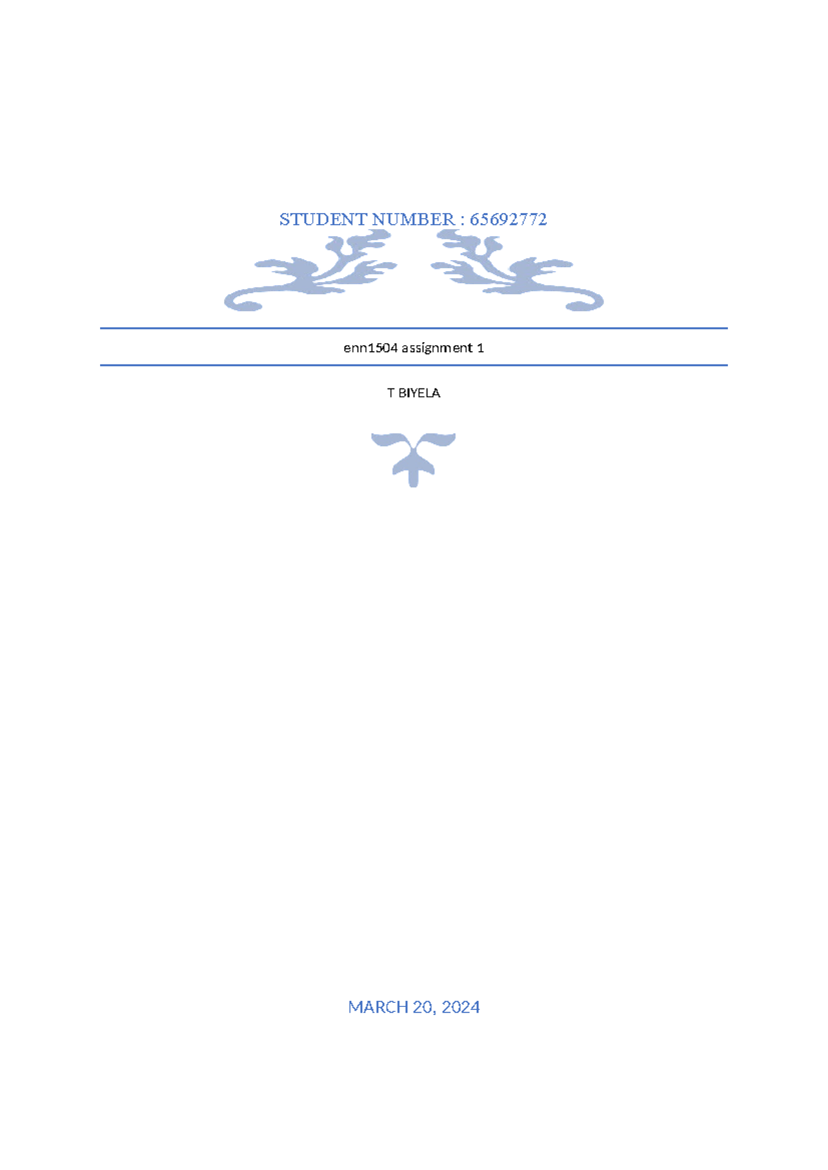 ENN1504 Assignment 1 - noytes - STUDENT NUMBER : 65692772 enn1504 ...