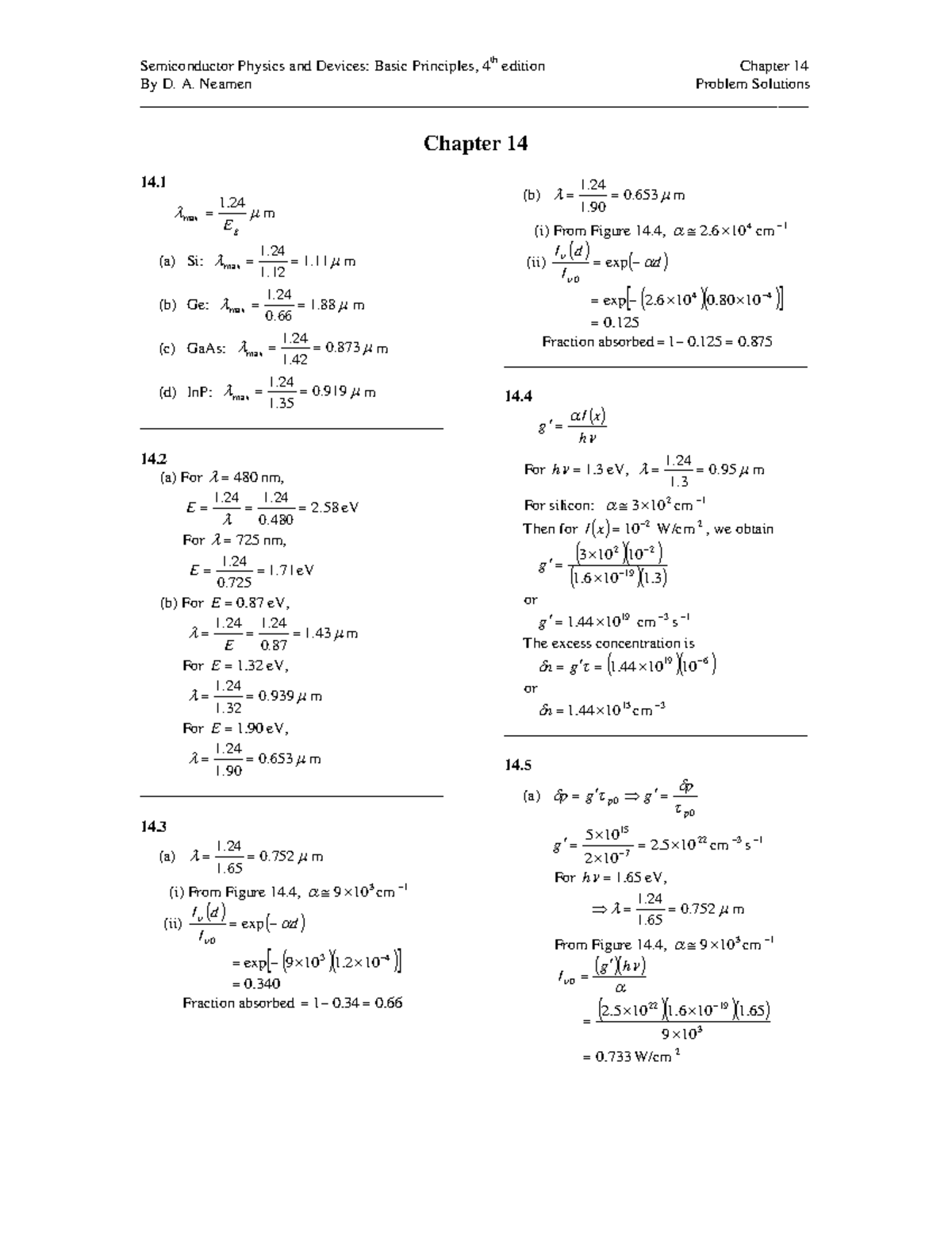 Chapter 14 - Semiconductor physics and devices_ basic principles ...
